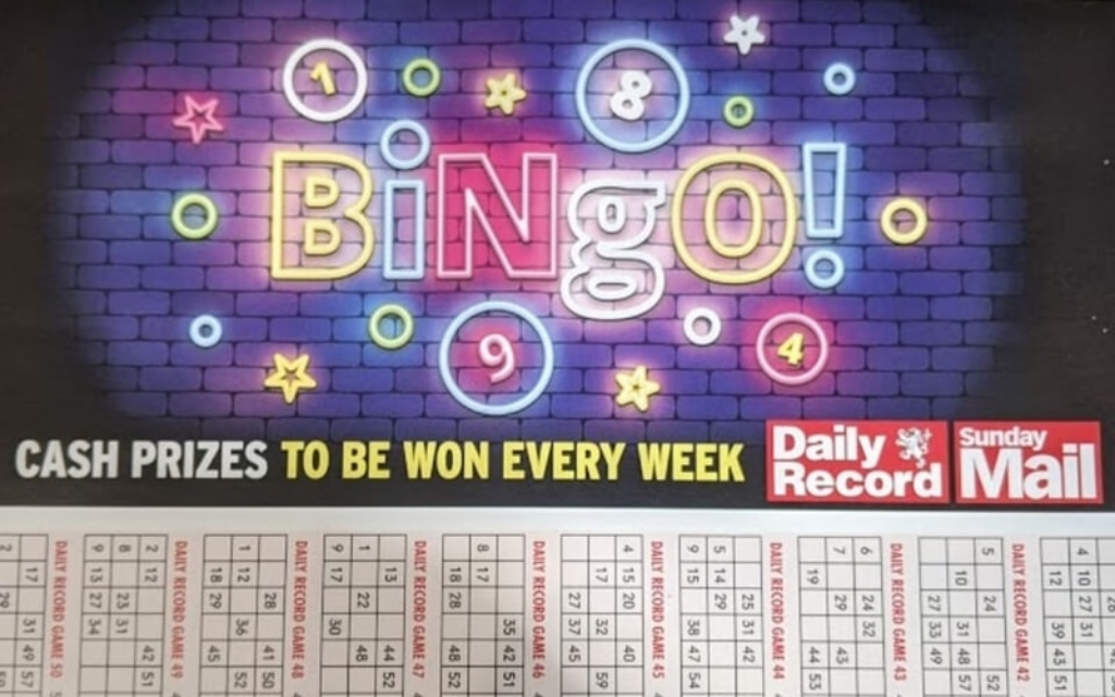 Daily Record & Sunday Mail Prize Bingo Numbers 2026